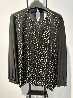 Max Mara Long-sleeved Blouse With Lace Detailing
