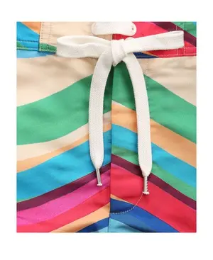 Red Valentino Multicolor Printed Pattern High Waist Shorts - Blue