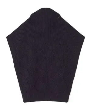 LANVIN High-neck Diamond-pattern Sleeveless Sweater