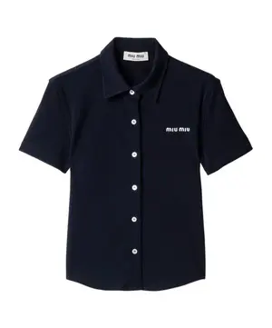 Miu Miu Short Sleeve Logo Top