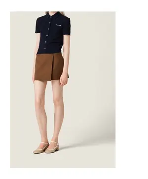 Miu Miu Short Sleeve Logo Top