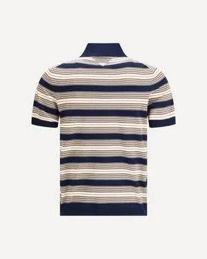 Prada Striped Short-sleeved Polo Shirt