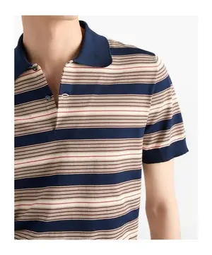 Prada Striped Short-sleeved Polo Shirt