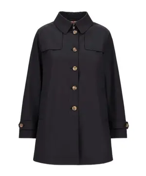 Herno Single-breasted A-line Coat - Black