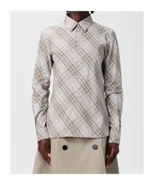 Burberry Long Sleeve Checked Cotton Shirt