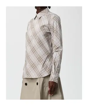 Burberry Long Sleeve Checked Cotton Shirt