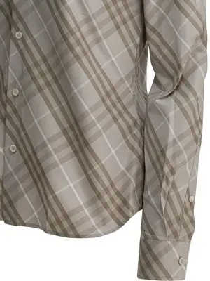Burberry Long Sleeve Checked Cotton Shirt