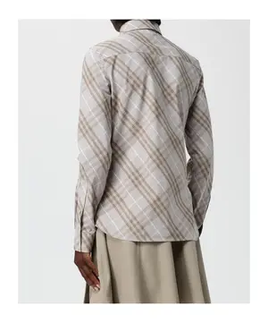 Burberry Long Sleeve Checked Cotton Shirt