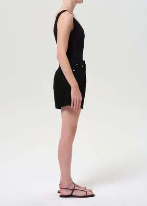 AGOLDE High-rise Pleated Denim Shorts
