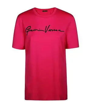 Versace Logo Embroidered T-shirt