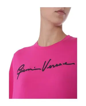 Versace Logo Embroidered T-shirt