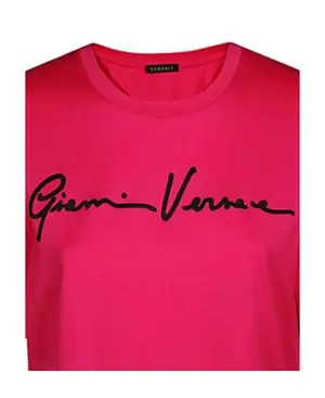 Versace Logo Embroidered T-shirt