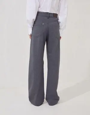 Brunello Cucinelli High Waisted Straight Leg Trousers