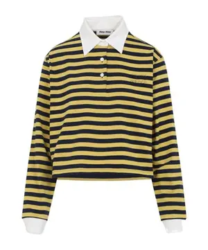 Miu Miu Striped Polo Shirt - No