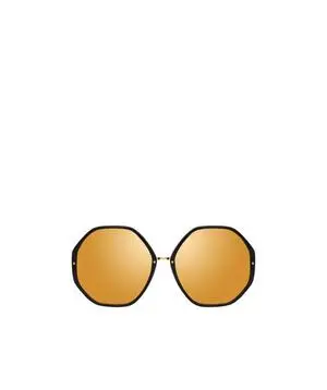 Linda Farrow Hexagonal Frame Sunglasses - Multicolor