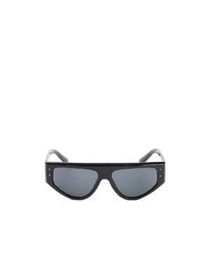 Dolce & Gabbana Rectangular Logo Sunglasses - Gray