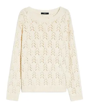 Max Mara Cotton Yarn Jumper With Pointelle Detail