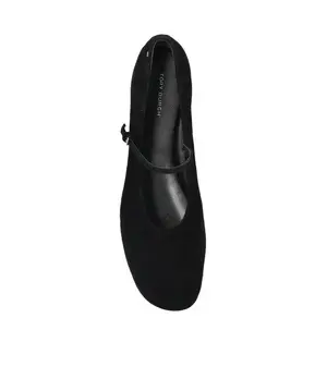 Tory Burch Suede Ballet Flats With Adjustable Ankle Strap