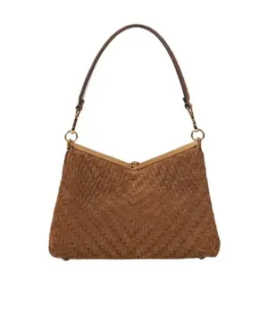 Etro Medium Woven Vela Bag - Brown