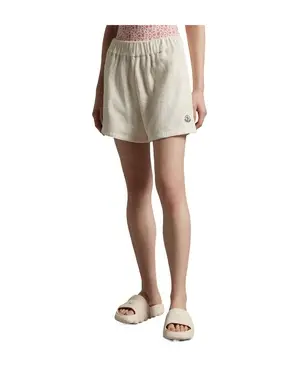 Moncler Terrycloth Shorts With Side Logo Decals