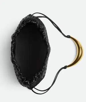 Bottega Veneta Woven Drawstring Bag With Engraved Metal Handles