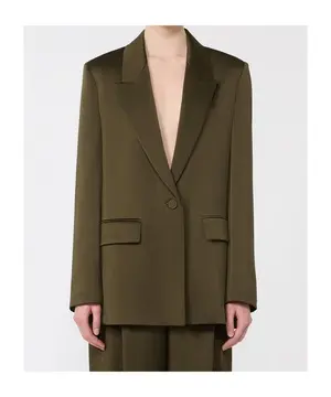Max Mara Notched Lapel Blazer - Brown