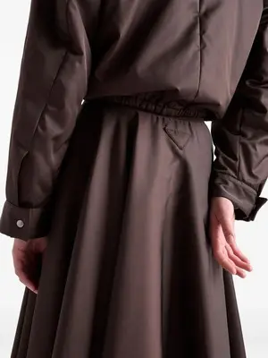 Prada Zipped Midi Skirt - Brown