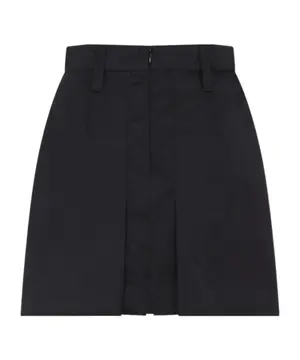 Prada Pleated Mini Skirt With Triangle Logo
