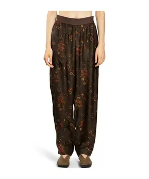 UMA WANG Printed Elastic Belt Casual Pants
