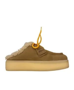 Miu Miu Logo Detailed Mules
