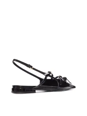 Miu Miu Pointed-toe Slingback Ballerinas - Black