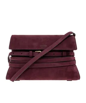 Moschino Belted Suede Cross Body Bag