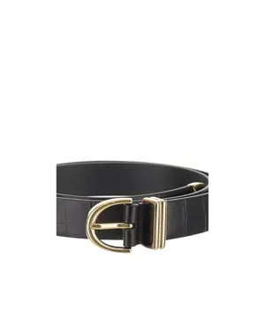 Khaite Crocodile-embossed Leather Belt