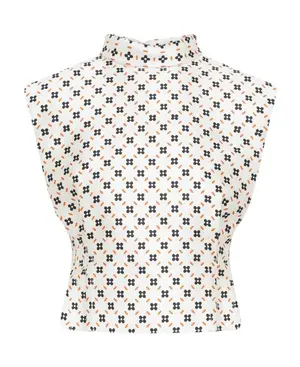 LANVIN Lanvin Sleeveless Geometric Floral Top No