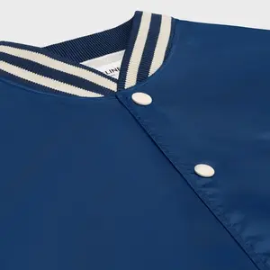 Celine Loose Teddy Jacket In Nylon - Blue