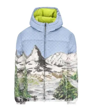 Gucci Printed Zip Jacket - Blue