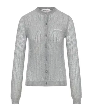 Miu Miu Crewneck Button-up Cardigan
