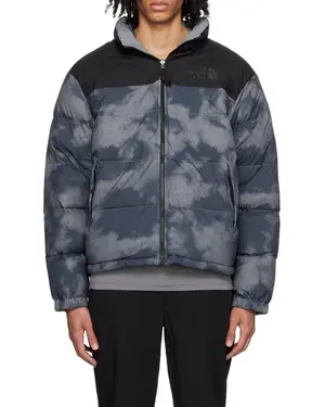 The North Face Logo Embroidered Puffer Jacket - Black