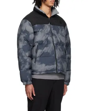 The North Face Logo Embroidered Puffer Jacket - Black