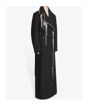 Dries Van Noten Whipstitch-embellished Belted Coat