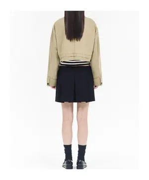 We11Done Cropped Jacket With Logo Embroidery