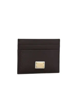 Dolce & Gabbana Dolce Gabbana Logo Plaque Cardholder - Black