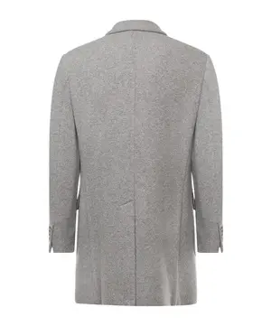 FAY Peak Lapel Double-breasted Wool Coat