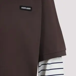 Miu Miu Jersey Polo Shirt With Graphic Print