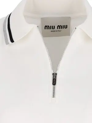 Miu Miu Short-sleeved Zip Polo Dress