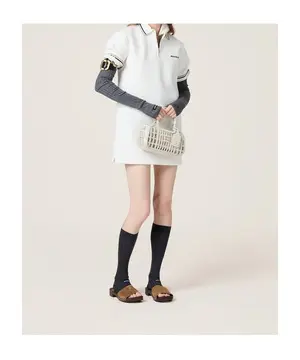 Miu Miu Short-sleeved Zip Polo Dress