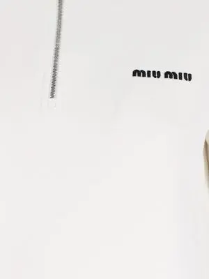 Miu Miu Short-sleeved Zip Polo Dress