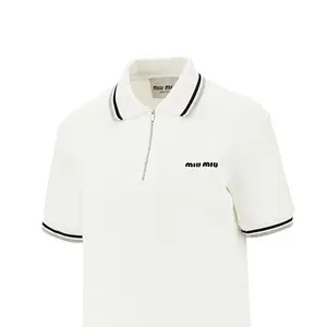 Miu Miu Short-sleeved Zip Polo Dress