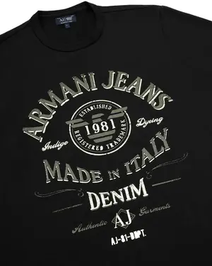 Emporio Armani Round Collar, Short Sleeve, Logo T-shirt