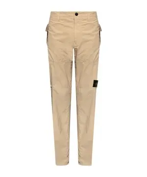 Stone Island Logo Patch Mid-rise Trousers